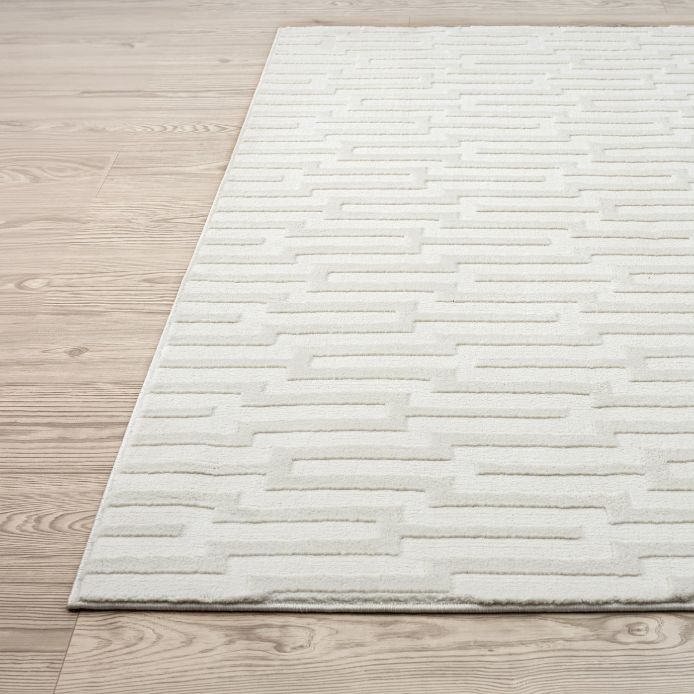 Neutral Geometric Cream Rug – Abanirugs