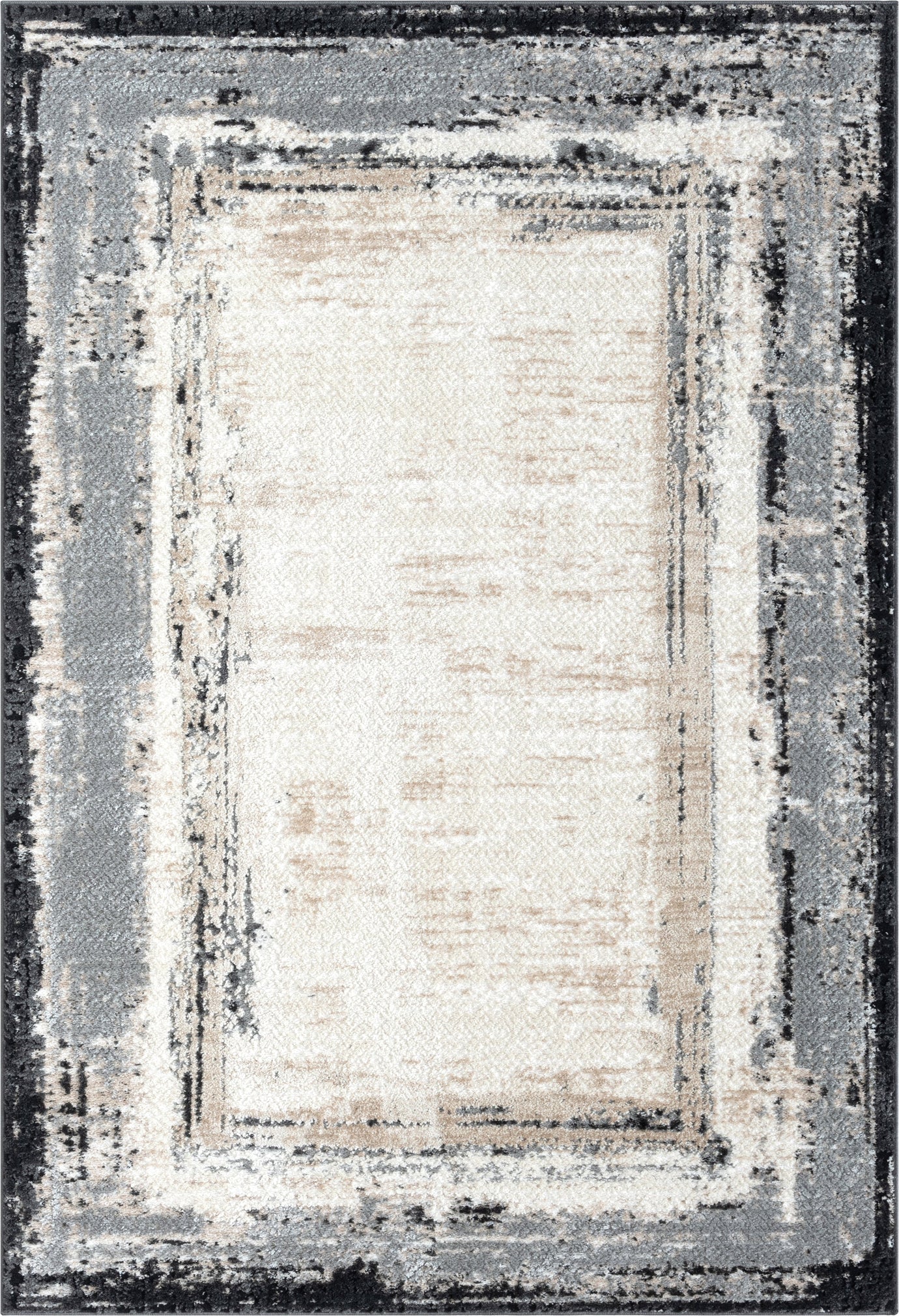 Viva Bordered Beige Rug – Abanirugs