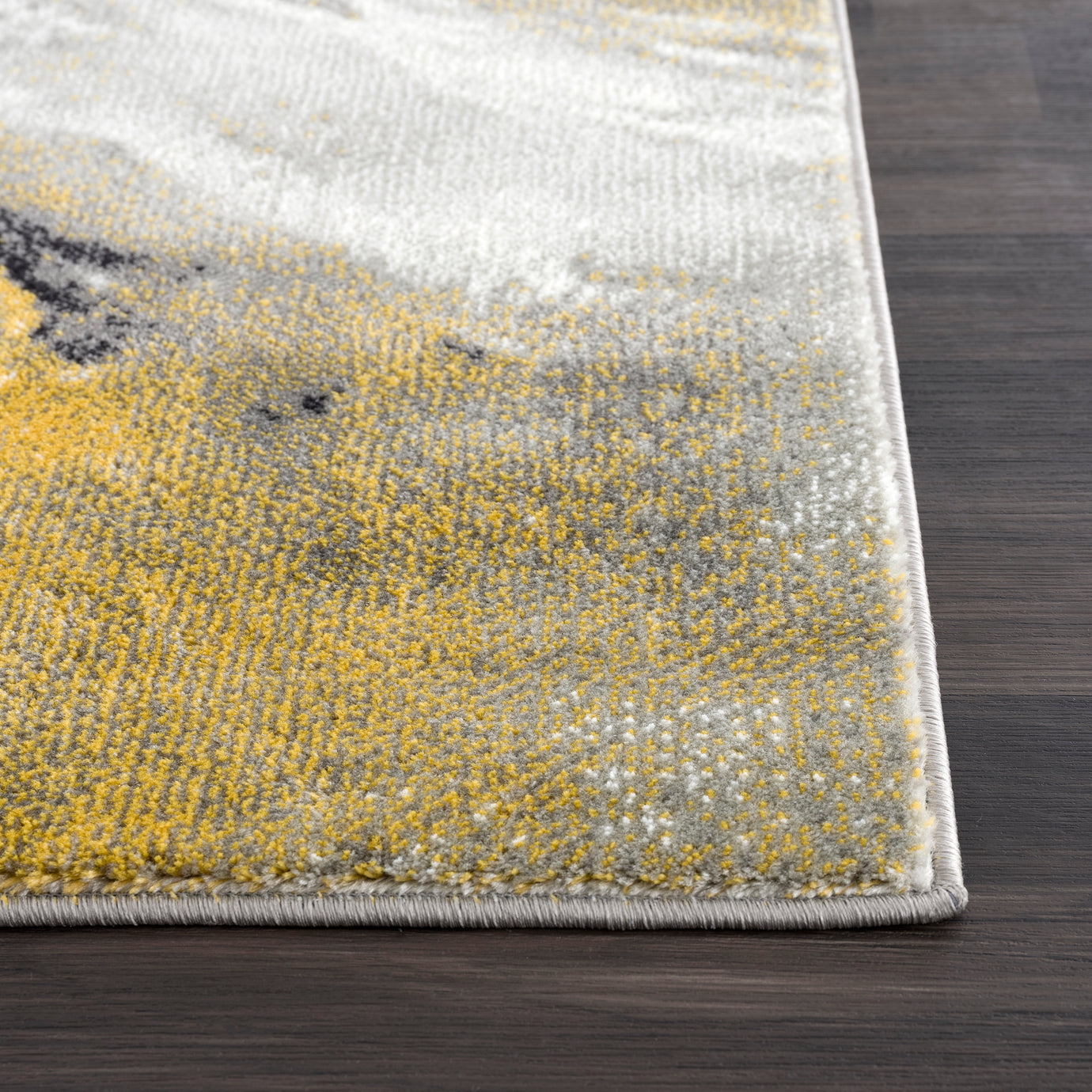 Arto Abstract Waves Yellow Rug – Abanirugs